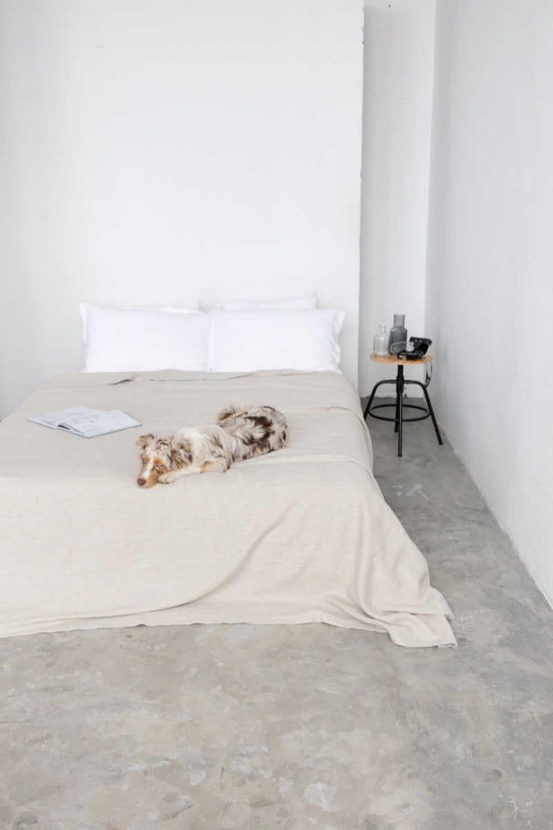 Natural Light Linen Bedspread | SAND SNOW LINEN – Sand Snow Linen